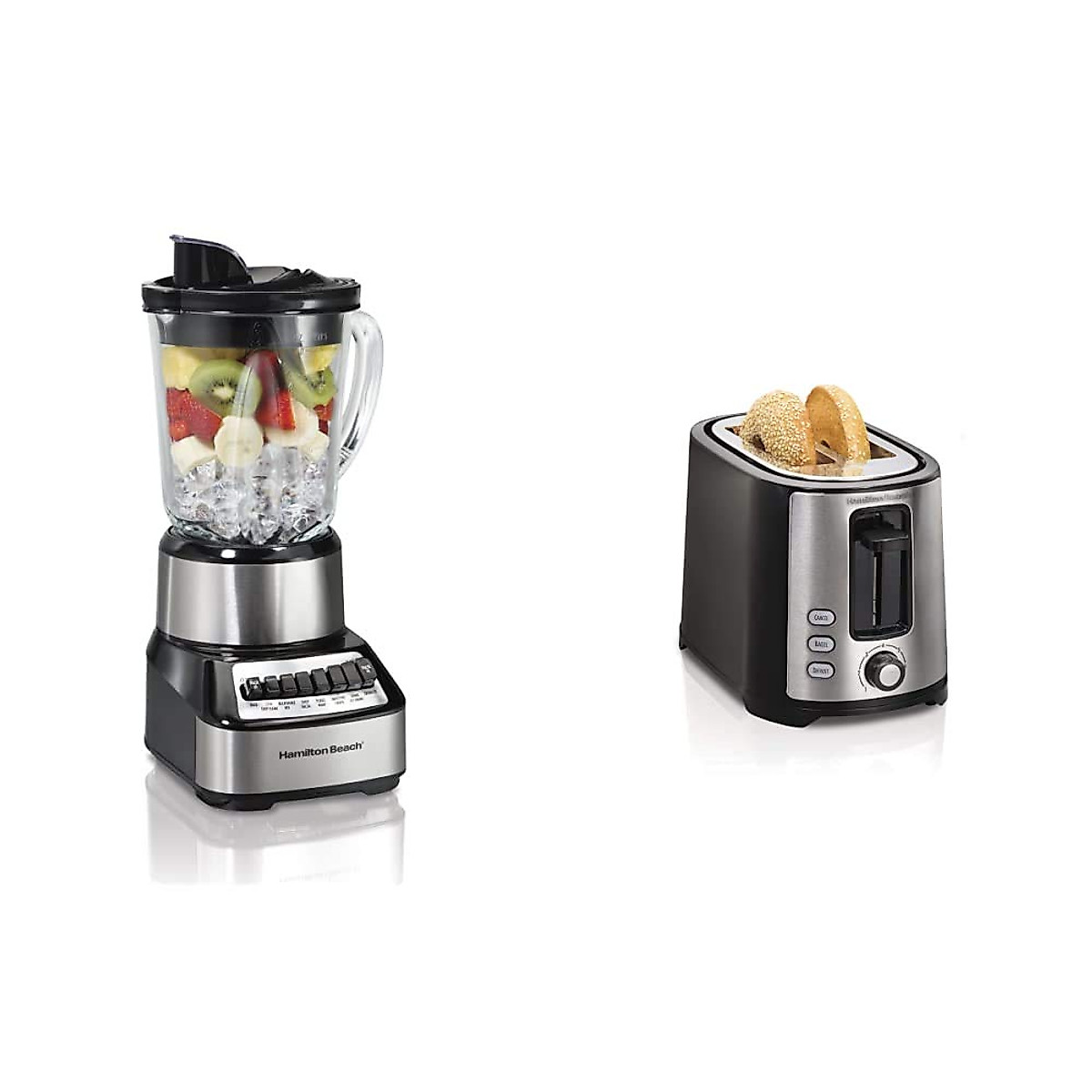 Hamilton Beach Wave Crusher Blender + 2 Slice Toaster Bundle