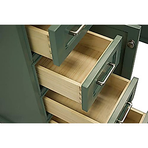 Aria 36-inch Bathroom Vanity (Carrara/Sage Green): Includes Sage Green Cabinet with Authentic Italian Carrara Marble Countertop and White Ceramic Sink