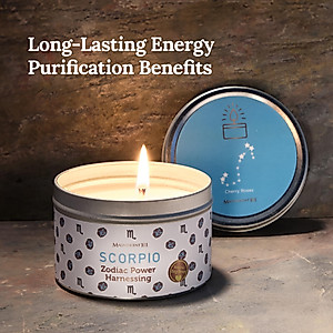 Magnificent 101 Scorpio Zodiac Sign Candle – Scented Soy Wax – Choose Your Birthdate – Make Great Holiday Gifts for Horoscope Fans – 6 oz Tin Holder Ideal for Men’s and Women’s Décor Style