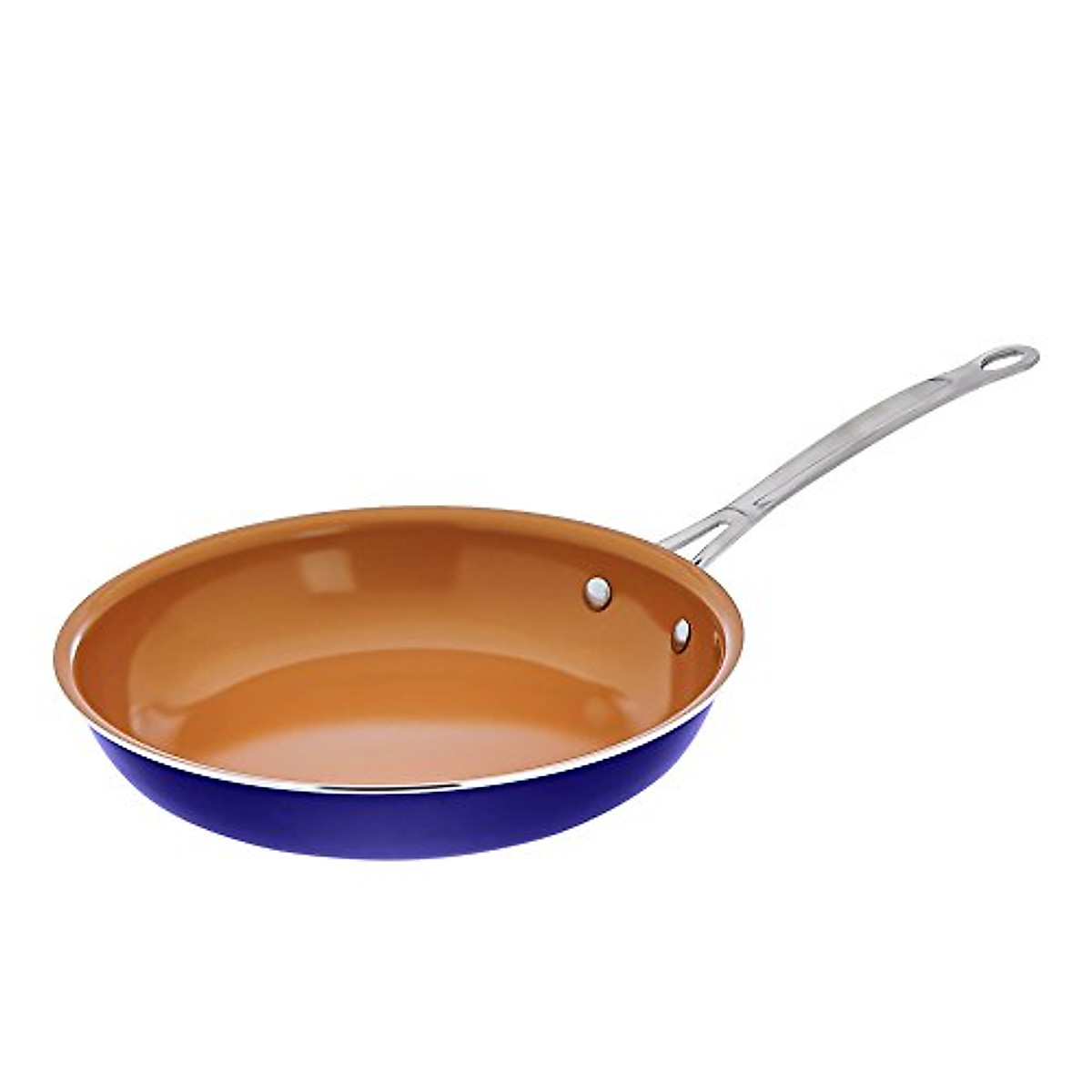 Gotham Steel Ceramic and Titanium Nonstick Fry Pans, Royal Blue, 11"