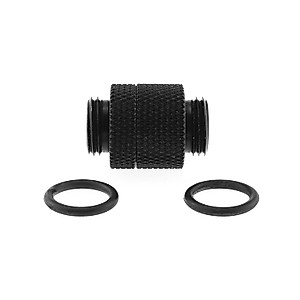 RLECS G1/4 Inch Rotary Male to Male Extender Fitting Computer Water Cooling Fitting 360 Degree Rotation, Black