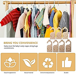 LKYUYV (7 Pieces) Baby Closet Dividers, Adventure Baby Closet Dividers By Month, Nursery Closet Organizer Wooden Newborn Wardrobe Divider Kids Clothes Divider to Arrange Clothes with Separator