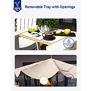 YEFU Balcony Chair, Tall Adirondack Chair Set of 2 with Connecting Tray, Poly Lumber Adirondack Chair Bar Stools, Patio Stools, 380lbs, Weather Resistant for Outdoor Deck Lawn Pool Backyard-White