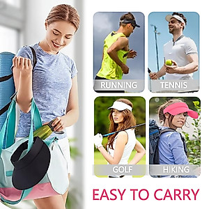 Meilzer Men/Women's Visor for Sun Protection UPF50+ Superlite Sport Hats Adjustable Empty Top Baseball Cap for Golf, Running, and Outdoor Activities Wide Brim Cap (White)