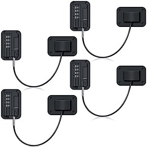 4 Packs Refrigerator Lock Cabinet Locks Closet Door Lock Fridge Password Locks for Kids Combination Child Safety Locks Coded Adhesive Fridge Door Lock 4 Digit Lock for Windows Closets Drawers (Black)