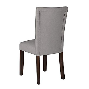 HomePop Parsons Classic Upholstered Accent Dining Chair, Single Pack, Grey
