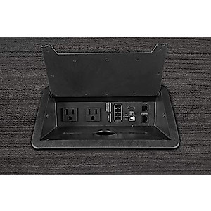 Regency Legacy Racetrack Conference Table with Tabletop Power & Data Port, 71", Ash Grey