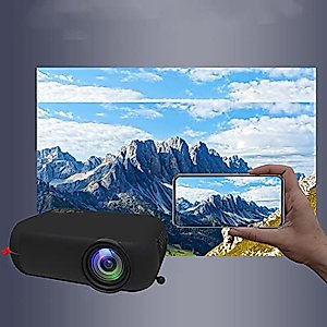 Portable Mini Projector, Home Movie Projector, Full HD 1080P Video Projector, Home Theater, Compatible with Smartphone, Tablet, Laptop, PC