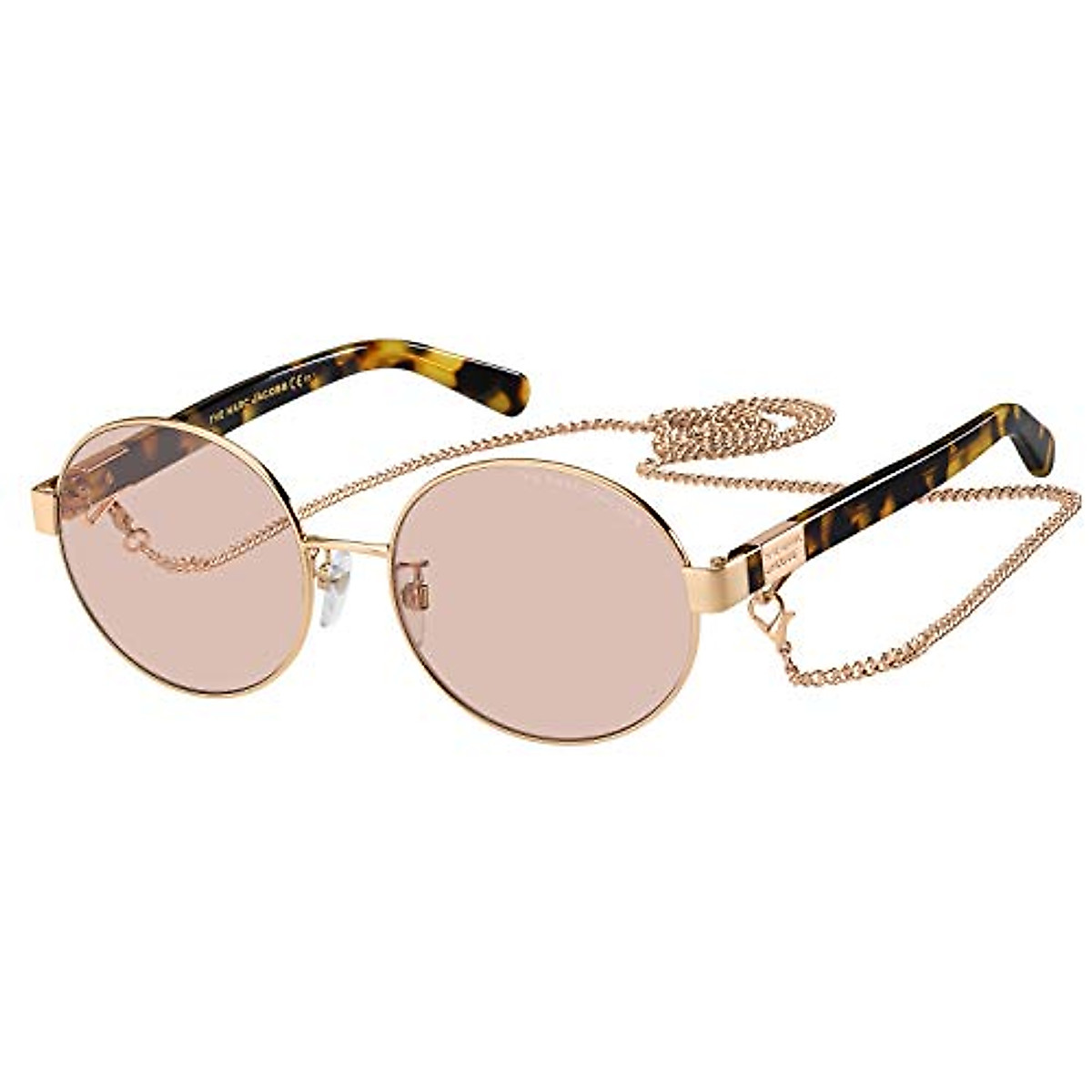 Marc Jacobs womens Marc 497/G/S Sunglasses, Gold/Pink, 56mm 17mm US