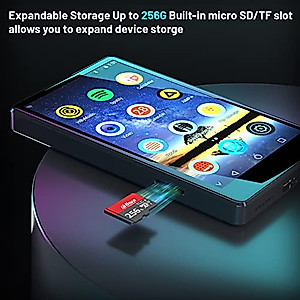 Luoran Mp3 Player Bluetooth with Spotify for Kids, Audible,Browser(Removable),Amazon Music,4.0" IPS Display MP4 Portable Music Player,Full Touchscreen Metal Frame & Glass Back Up to 256GB