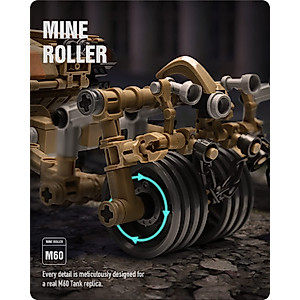 Nifeliz M60 MAGACH Main Battle Tank Building Kit, Collectible Model Army Tank for Teens and Adults(1753 Pieces)