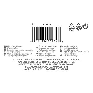 Elegant Silverbell Place Card Holders - (12 Ct) - Premium Silver Finish for Weddings, Receptions & Events