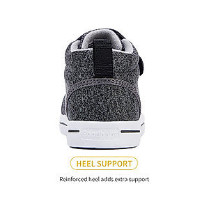 BMCiTYBM Baby Shoes Girl Boy Walking Shoes Winter Non Slip Sneakers Tennis Skate Shoes First Walkers 6 9 12 18 24 Months Grey/Black Size 12-18 Months