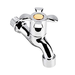 Washbasin Faucet Sink Faucet, Faucet with Single-Outlet and Handle,Suitable for Washing Machine Faucet, Kitchen Sink, Bathroom, Bathtub, Garden