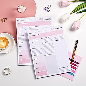 To Do List Notepad - Daily Planner Notepad Undated 50 Sheets Tear Off, 8.5"x11", Includes Calendar, Organizer, Scheduler for Goals, Tasks, Ideas, Notes and To Do Lists