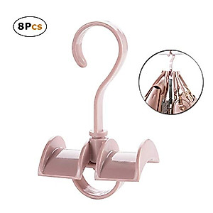 Stackable Storage Hanging Closet Organizer Purses Handbags Tie (Set of 8), Random, One_Size