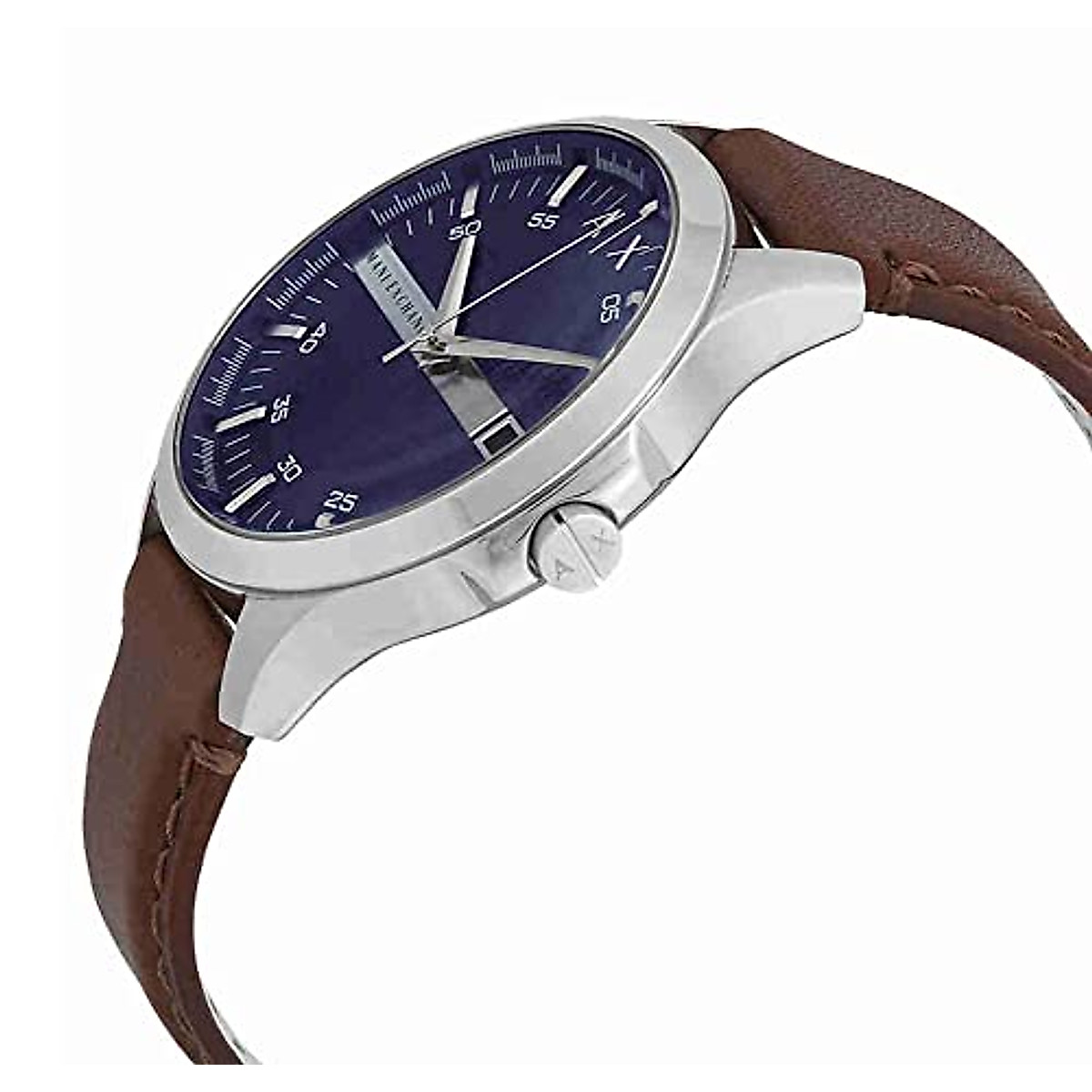 AX ARMANI EXCHANGE Men's Brown Leather Strap Watch (Model: AX2133)