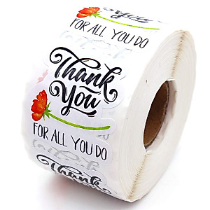 Muminglong 1.5 Inch Thank You for All You Do Stickers, Small Shop Stickers, Thank You Sticker,Small Business, Packaging Sticker, 500 PCS