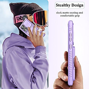 BXYJY for Samsung Galaxy S23 Ultra Wallet Case with Card Holder & Kickstand & Slide Lens Cover, Rugged Anti-Drop Protective Phone Case Cover Compatible with Samsung Galaxy S23 Ultra 5g 2023, Purple