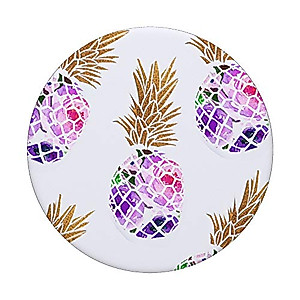 Flower Pineapple Purple Phone Popper PopSockets Swappable PopGrip