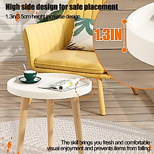 Round Side Table, White Nightstand Coffee End Table for Living Room, Bedroom, Small Spaces, Easy Assembly Modern Home Decor Bedside Table
