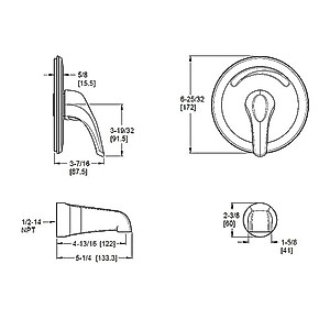 Pfister R89-010Y Pfirst Series Tub Only Trim Kit, Tuscan Bronze