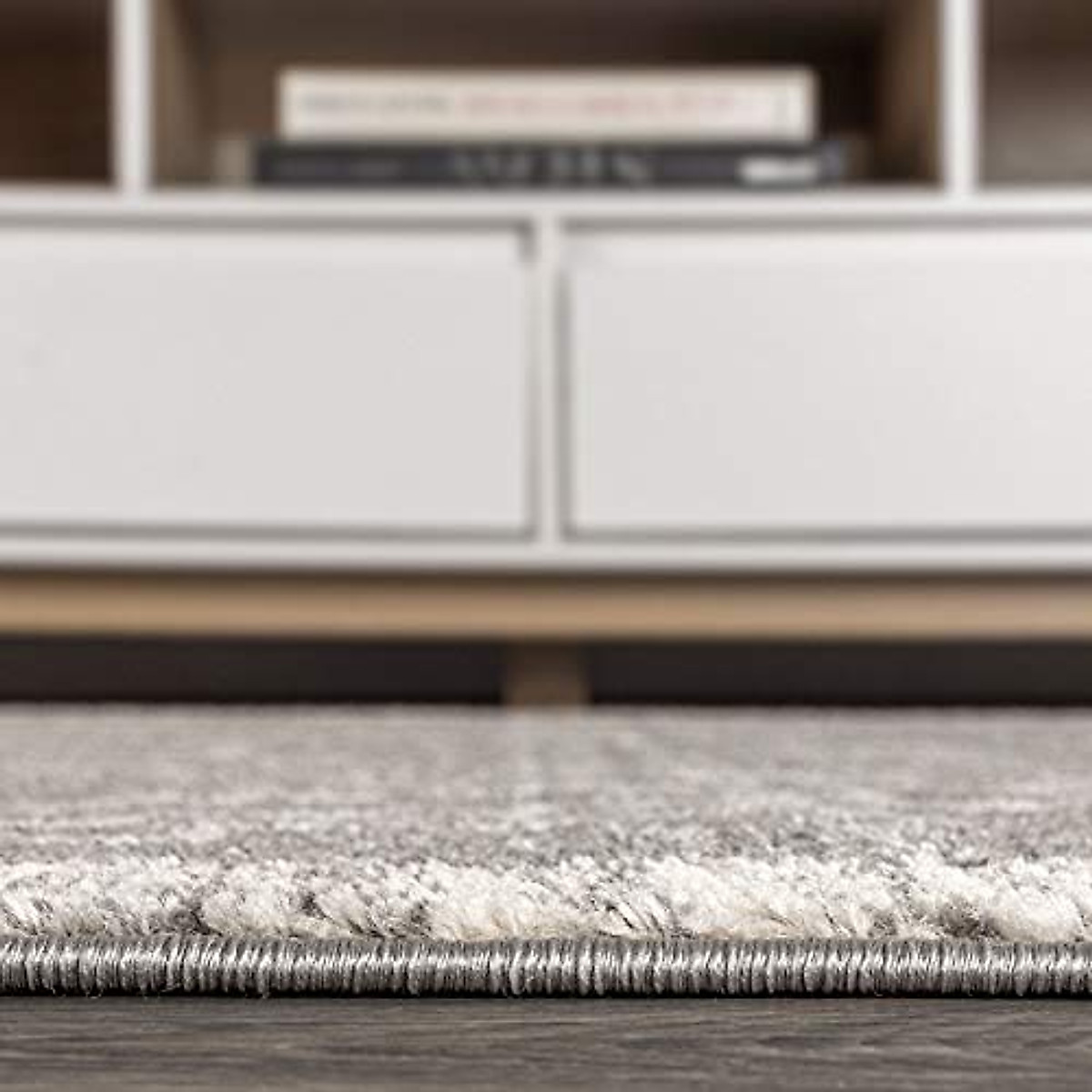 JONATHAN Y MOH200C-8 Amir Moroccan Beni Souk Indoor Area-Rug Bohemian Farmhouse Rustic Geometric Easy-Cleaning Bedroom Kitchen Living Room Non Shedding, 8 X 10, Gray,Cream