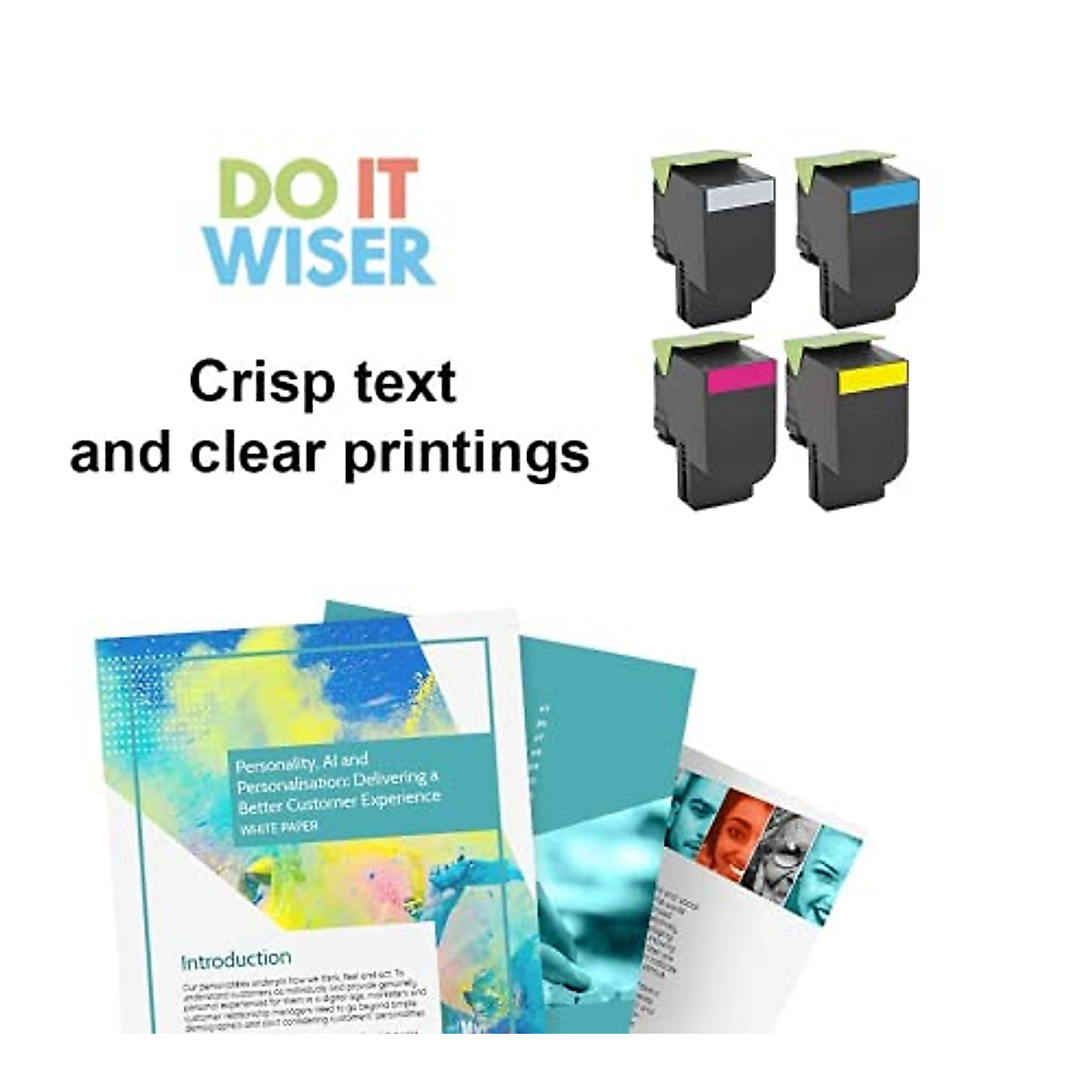 Do it Wiser Compatible Toner Cartridge Replacement for Lexmark CS310dn CS410dn CS310n CS310 CS510de CS410n CS410 CS510-701HK 70C1HK0, 701HC 70C1HC0, 701HM 70C1HM0, 701HY 70C1HY0 (4 Pack)