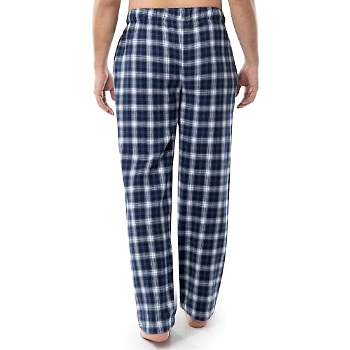 Fruit of the Loom Men's Yarn-dye Woven Flannel Pajama Pant, Navy Plaid, Large