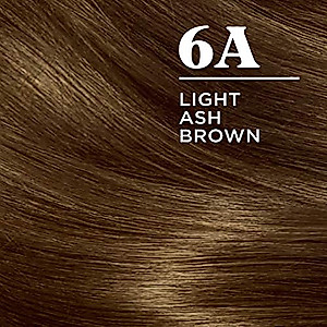 Clairol Nice'n Easy Permanent Hair Dye, 6A Light Ash Brown Hair Color, Pack of 3