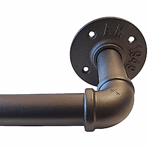 FELIDESIGN Outdoor Curtain Rod, 1 Inch Industrial Curtain Rod, Stainless Steel Curtain Rods, Black Curtain Rod, Curtain Rods for Windows 28 to 48, Rust Resistant for Indoor/Outdoor Use