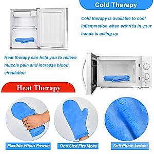 Hot and Cold Hand Therapy Gloves, Hand Ice Pack, Ice and Heat Therapy Pain Relieving Mittens | Microwavable and Freezable, Arthritis, Finger and Hand Injuries, and Carpal Tunnel Small, Medium
