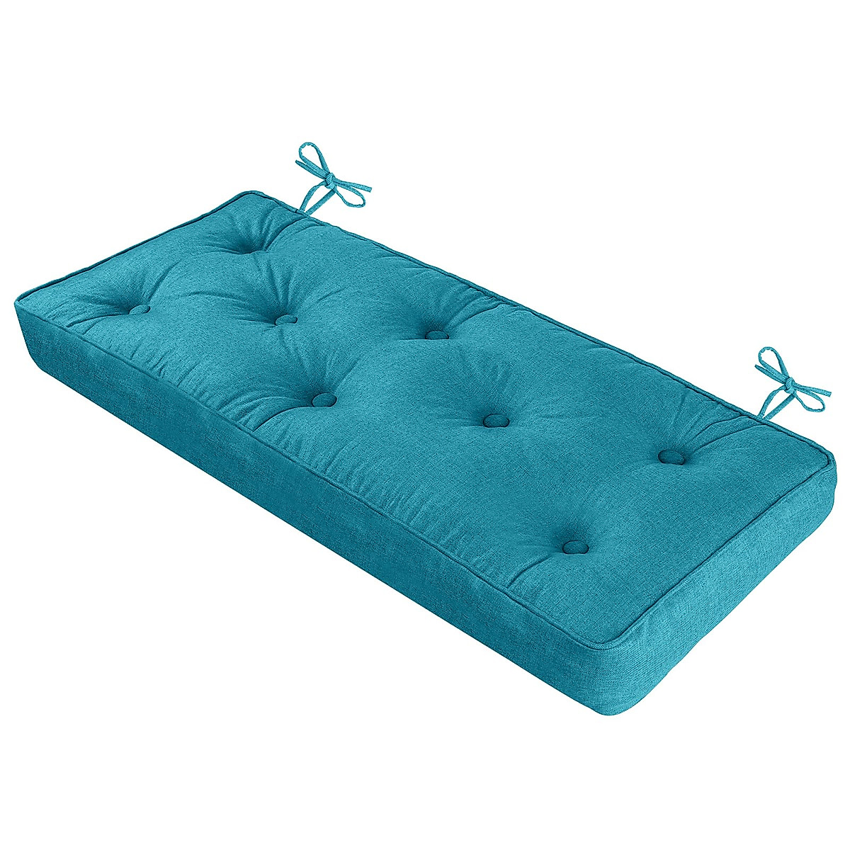 Millsilo Bench Cushion, Bench Cushions for Indoor/Outdoor Furniture, Window Seat Cushions, Garden Patio Large Pads with Button Reinforcement, for Shoe Bench Dining Porch Bench 36x14x4 inch,Teal