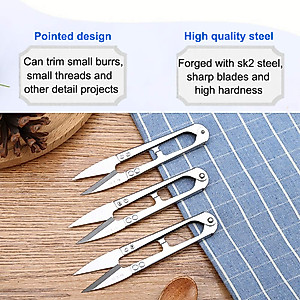 3Pcs Sewing Scissors Clippers, Multipurpose Quick-clip Yarn Thread Cutter, Portable Embroidery Thrum Fishing Thread Cutter, Mini Snips Trimming Nipper for Stitch, Small Plants, Crafts, DIY Projects