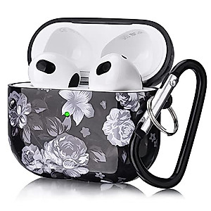 AirPods 3rd Generation Case - KOREDA AirPods 3 2021 Case Cute Printed Design for iPod 3 Earbuds Protective Case Cover Women Men, Wireless Charging Case with Accessories Keychain for Apple AirPod Gen 3