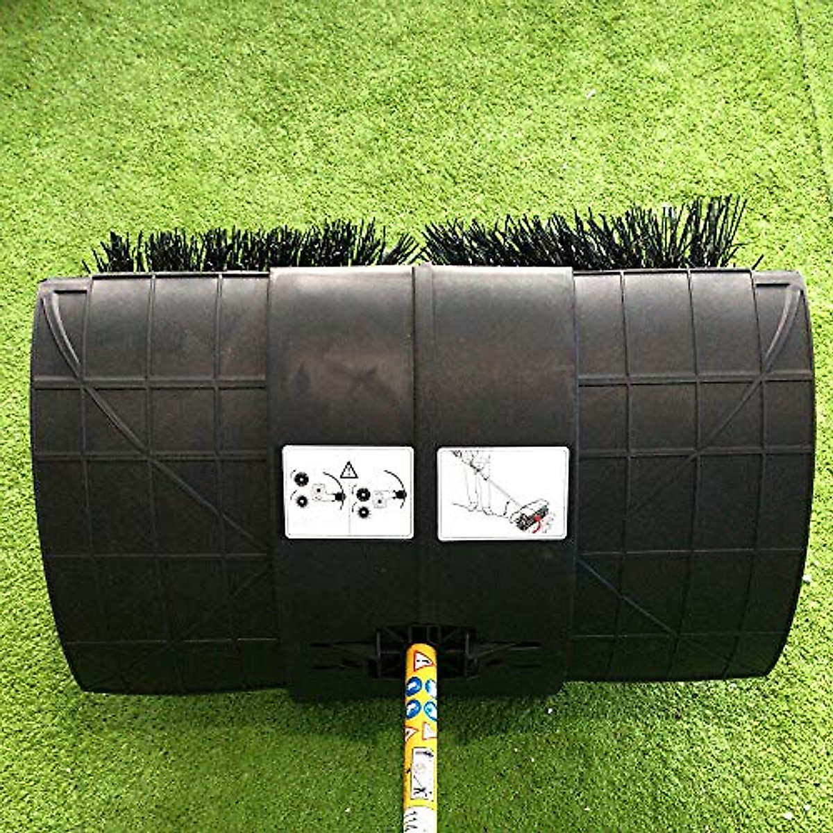 52cc Gas Power Nylon Brush Sweeping Broom Driveway Turf Lawns Artificial Grass Snow Clean Handheld Sweeper