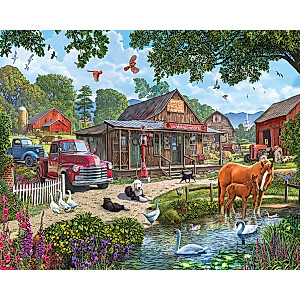 White Mountain - Rustic General Store, 1000 Piece Jigsaw Puzzle, Classic Puzzle, Farm Puzzle