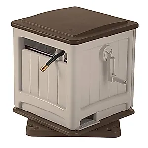 Suncast 225 ft. Swivel Hideaway Hose Reel with Hose Guide and Crank Handle, Mocha/Taupe