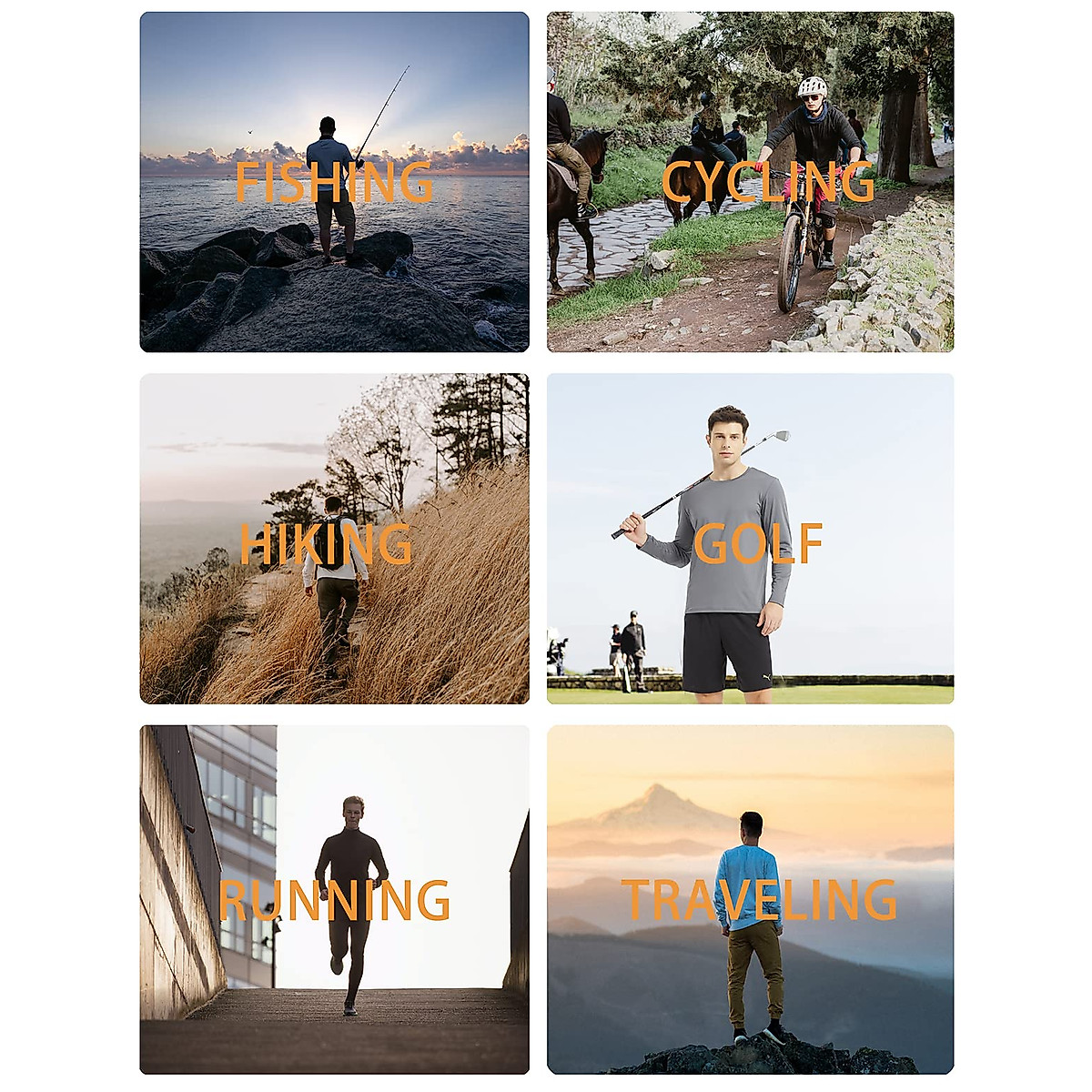 MAGCOMSEN Quick Dry Shirts for Men Long Sleeve Summer T Shirts UPF 50+ Lightweight Beach Shirts Acrive Workout UV T Shirts Azure M