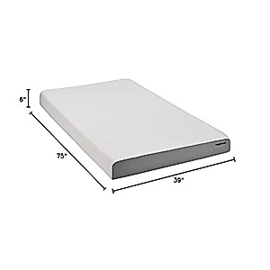 Amazon Basics Memory Foam Mattress, Soft Plush Feel, 6 Inch, Twin
