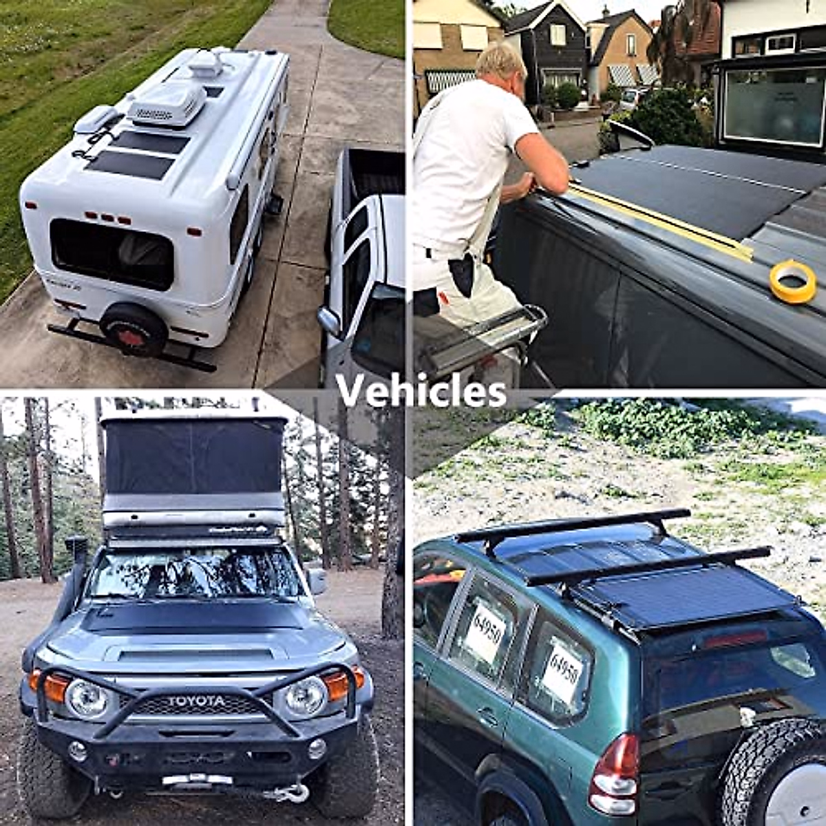 LensunSolar 50W Flexible Solar Panel,ETFE Waterproof Lightweight with Highest Efficiency PERC Monocrystalline Solar Cells for Car Hood,Van,Camping