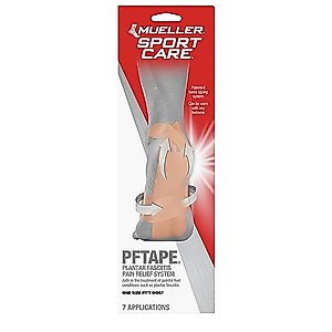 MUELLER Sports Medicine PFTape, Tape for Plantar Fasciitis for Men and Women, Regular, 3 Applications