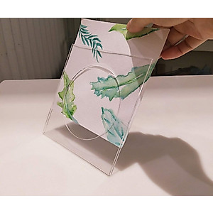 DIY Acrylic Napkin Holder, Square Clear Acrylic Cocktail Coaster,Set of 6 Home and Office Décor