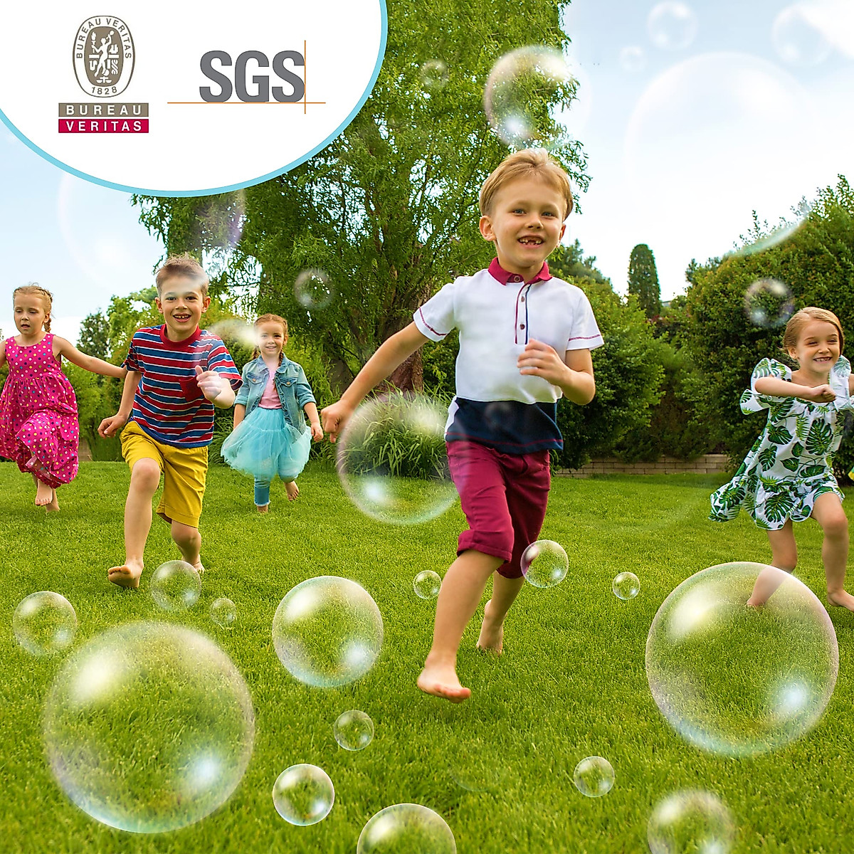 Uncle Bubble Giant Bubble Wands | 3-Piece Set Pack - includes Wand, Big Bubble Sword and 8oz Ultra Bubble Solution | Outdoor Toy for Kids, Boys, and Girls (Giant Bubble Wands, UB112, 1, UB112)