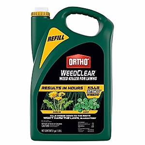 Ortho WeedClear Weed Killer for Lawns: Refill, Won't Harm Grass (When Used as Directed), Kills Dandelion & Clover, 1 gal.