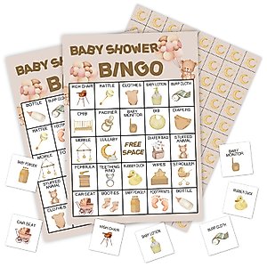 Ziyouza Balloons Bear Bingo Games, 24 Players Bingo Games for Gender Reveal Party Family Party Activity -10