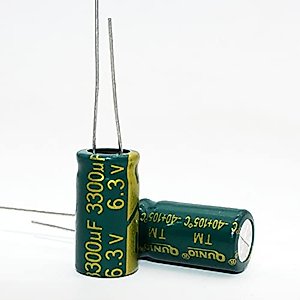 10 PCS Electrolytic Capacitor 3300uF 6.3V 10x20mm Aluminum Radial Capacitor 105C for Compurter LCD TV & Monitor Repair