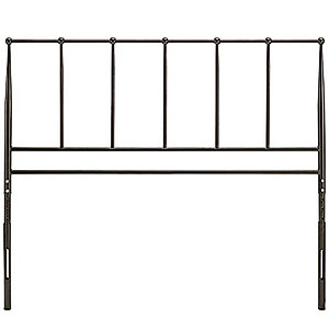 Modway Kiana Stainless Steel Metal Queen Headboard in Brown