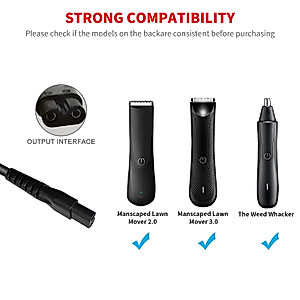 MEROM Charging Dock Power Adapter Cord Compatible with Manscaped The Lawn Mower 3.0 2.0 The Weed Whacker Electric Groin Hair Trimmer, Stand Charging Base for Lawn Mover Male Hygiene Clippers Razor