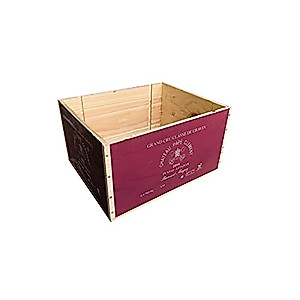 VINEREDESIGN 1 French Wine Crates 6btl, Wood Crates, Chateau Pape Clement, Gift Card Box, Wine Bar Home Decor, Gift Box, Storage Crates, Garden Box.